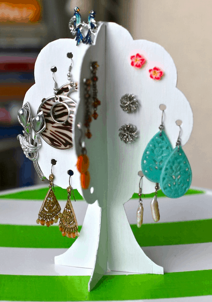 how to make an earring storage tree - Our Home Sweet Home